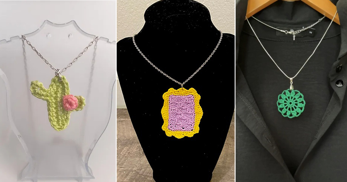 13 Beautiful Crochet Jewelry Pendants You Can DIY ⋆ GreatThingsFirst