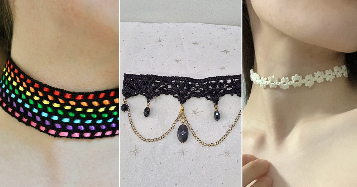 9 Beautiful Crochet Choker Patterns You’ll Want to Make Today ⋆ GreatThingsFirst