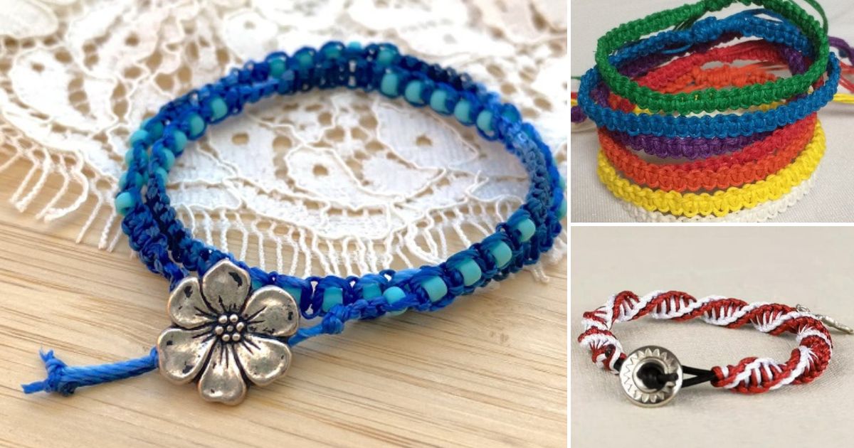12 Easy Macrame Bracelet Tutorials for Beginners ⋆ GreatThingsFirst