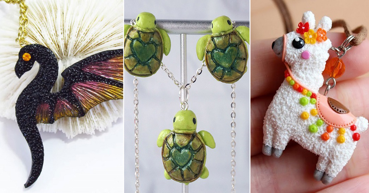 7 Cute Polymer Clay Animal Pendants You Will Love ⋆ GreatThingsFirst