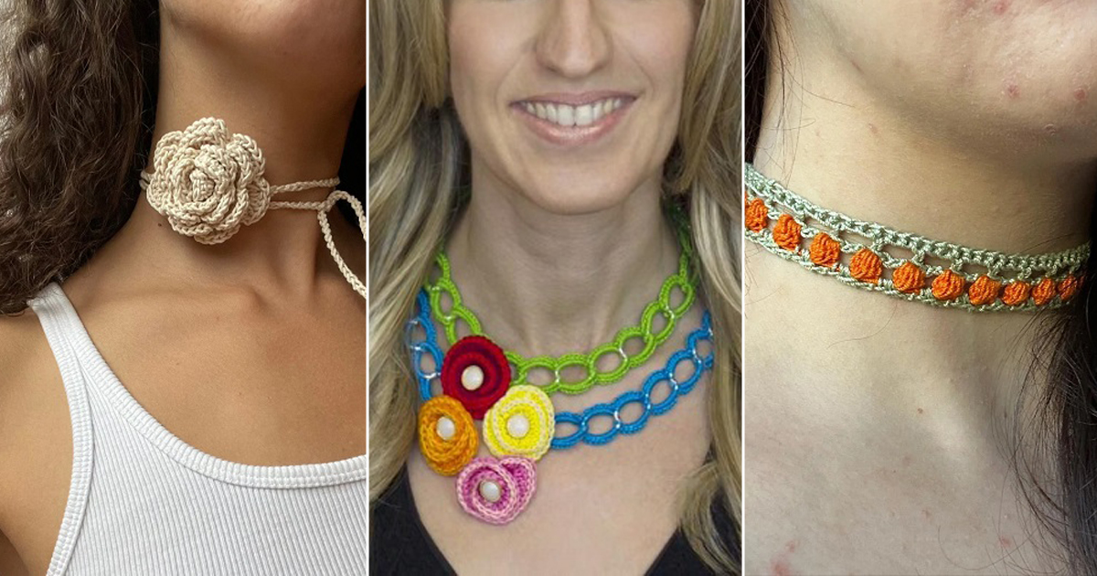 9 Crochet Flower Choker Patterns You’ll Love Making ⋆ GreatThingsFirst
