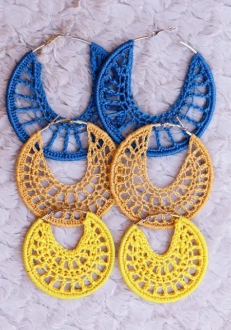 12 Easy Crochet Hoop Earrings Anyone Can DIY ⋆ GreatThingsFirst