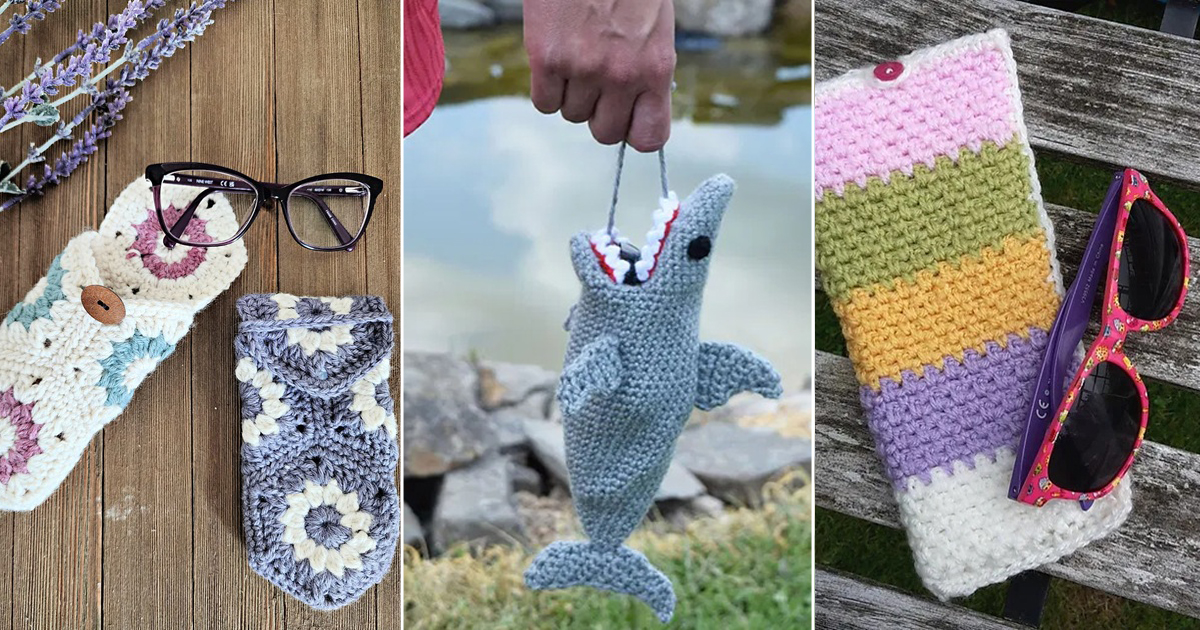 12 Pretty DIY Crochet Glass Case Free Patterns ⋆ GreatThingsFirst