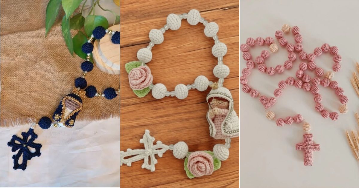 8 Free DIY Crochet Pearl Rosary Free Patterns ⋆ GreatThingsFirst