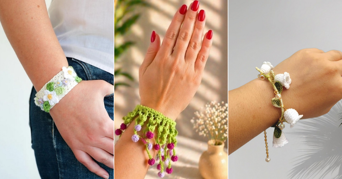 Top 9 30-Minute Crochet Bracelet Free Patterns ⋆ GreatThingsFirst