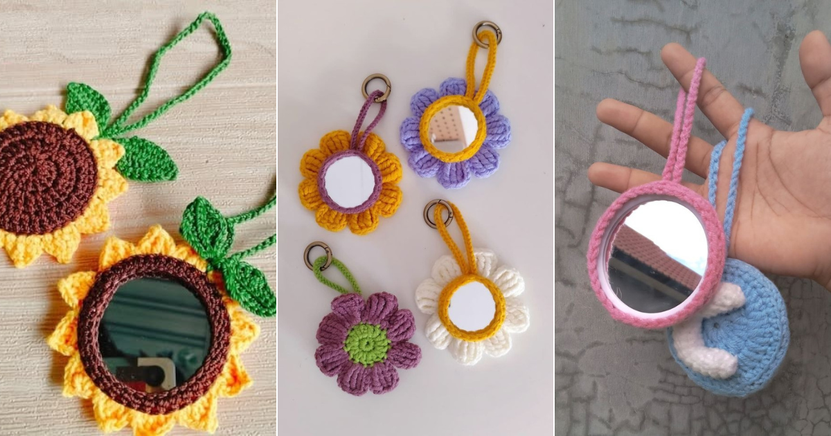 8 Crochet Mirror Keychain Patterns ⋆ GreatThingsFirst