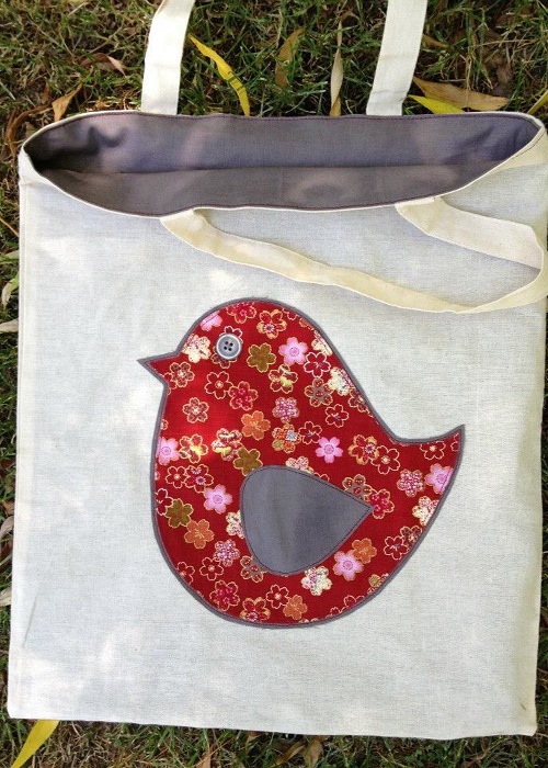 10 Free Bird Applique Quilted Bag Patterns ⋆ GreatThingsFirst